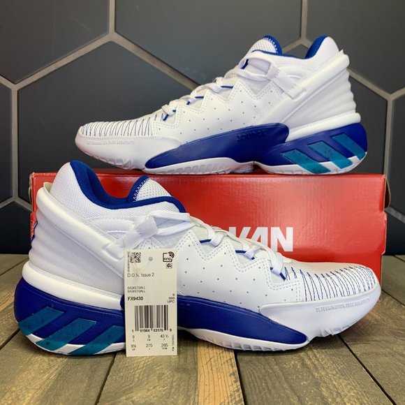 adidas | Shoes | Adidas Don Issue 2 White Blue Basketball Ms | Poshmark